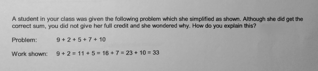 Solved A student in your class was given the following | Chegg.com