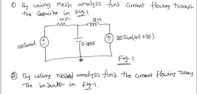 Solved By using mesh analysis find current flowing through | Chegg.com