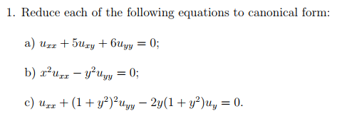 Solved 1. Reduce each of the following equations to | Chegg.com