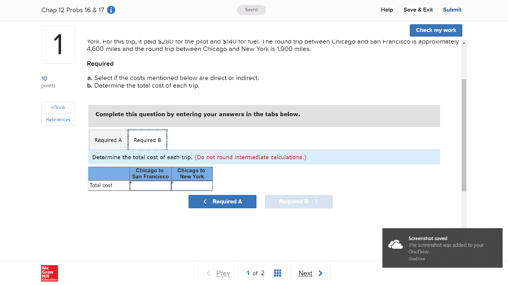 Solved Chap 12 Probs 16 & 17 4 Help Save & Exit Submit Saved | Chegg.com