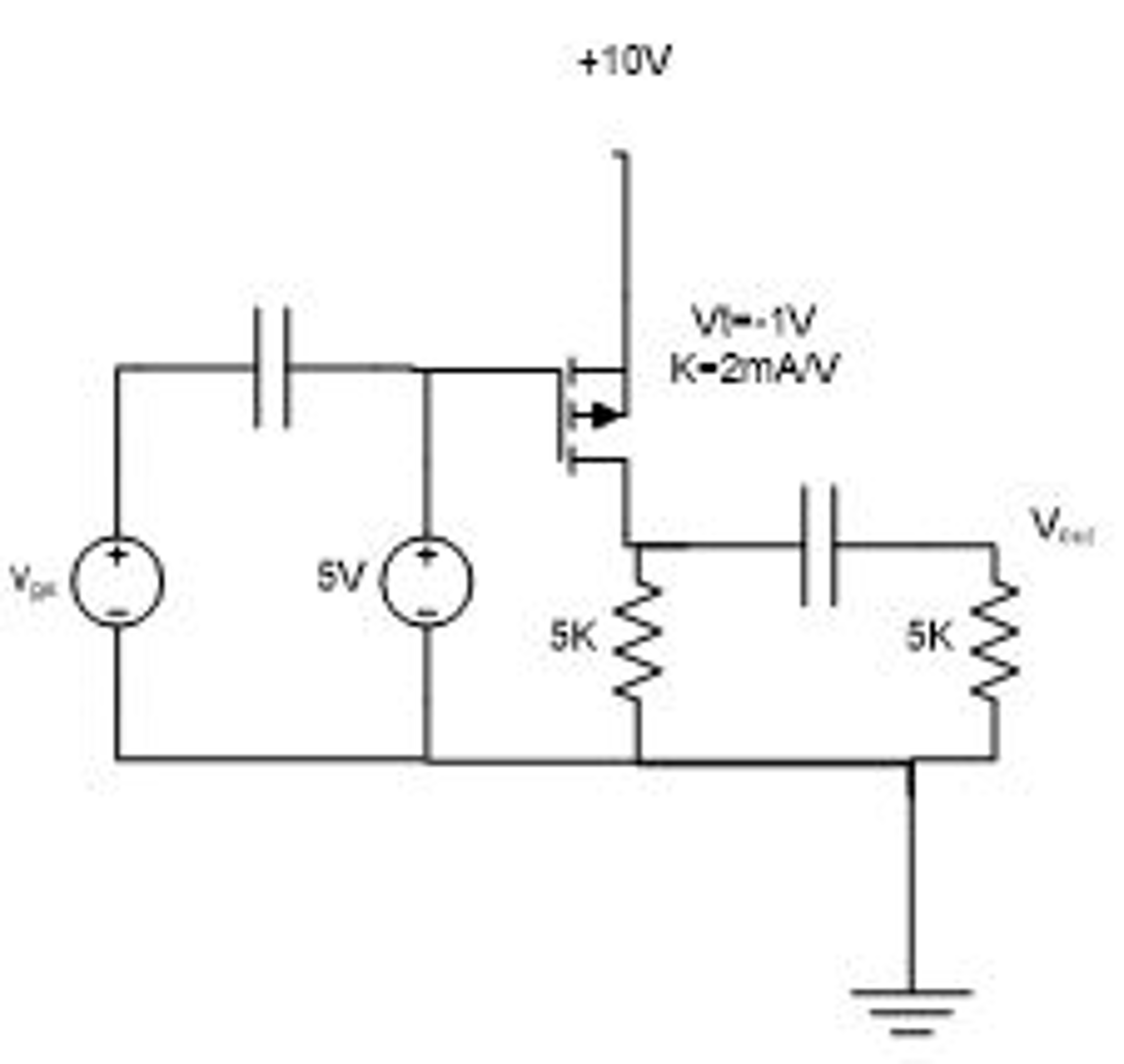 Solved Below shows a PMOS amplifier circuit a) Sketch the | Chegg.com