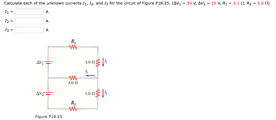 Solved ?Calculate each of the unknown currents I1, I2, and | Chegg.com