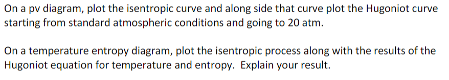 Solved On a pv diagram, plot the isentropic curve and along | Chegg.com