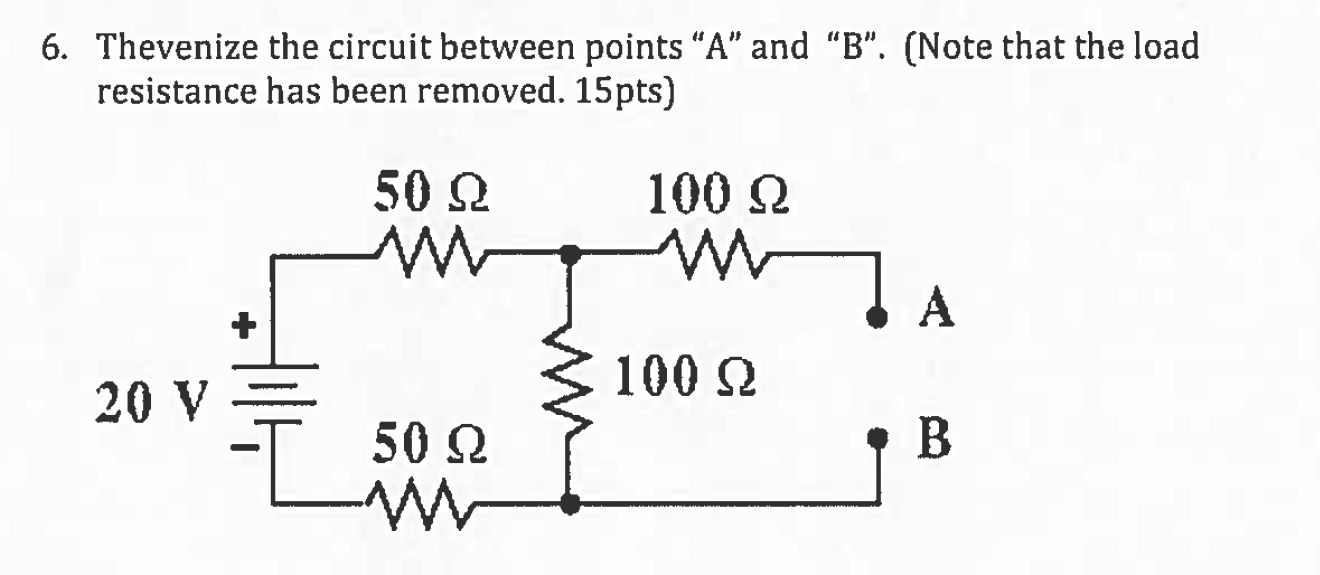 Solved Thevenize the circuit between points "A" and "B". | Chegg.com