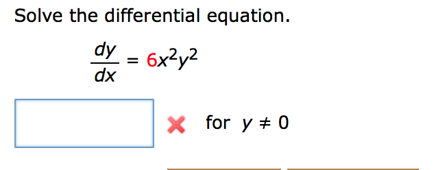 Solved Solve the differential equation 2,2 dx | Chegg.com