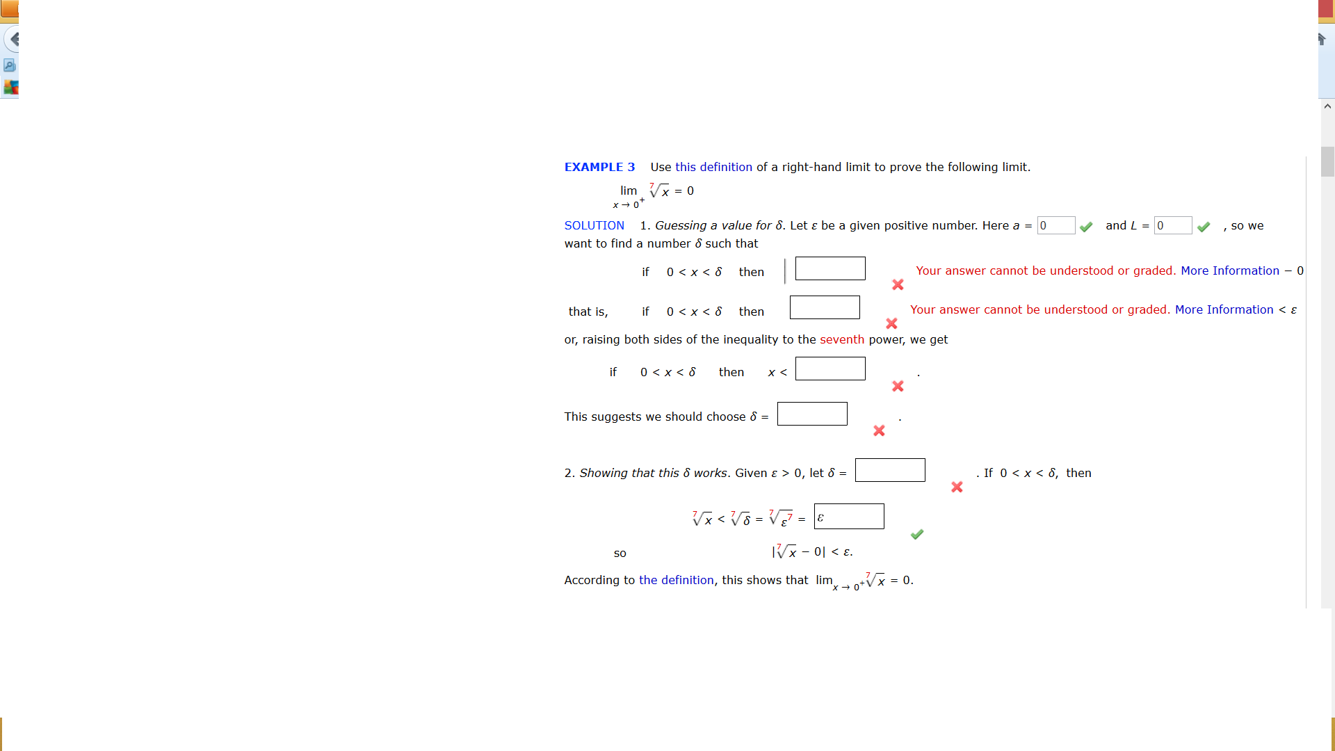 Use this definition of a right-hand limit to prove | Chegg.com