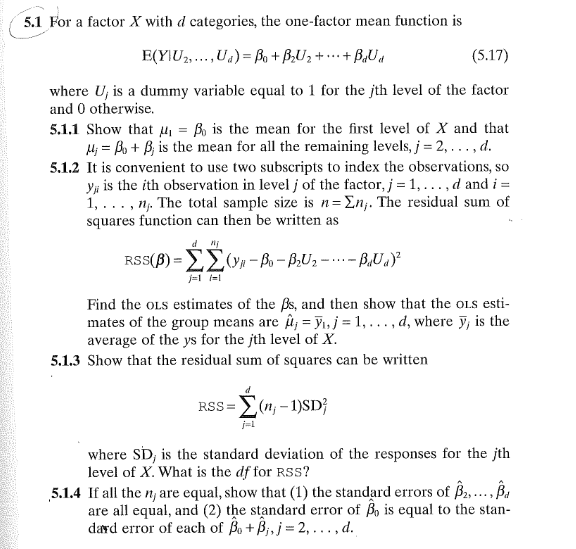 Hard stats question 5.1 For a factor X with d | Chegg.com