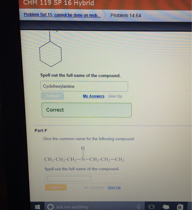 Solved Spell out the full name of the compound. Give the | Chegg.com