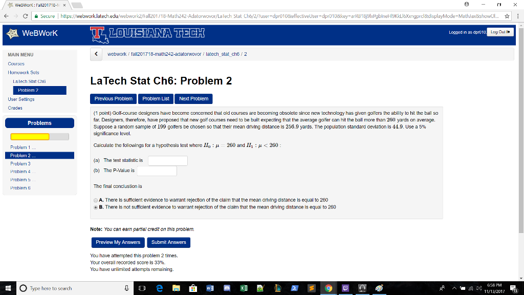 Statistics and probability Archive | November 13 2017 | Chegg.com