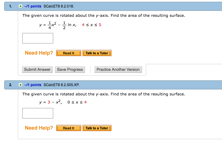 Solved The given curve is rotated about the y-axis. Find the | Chegg.com