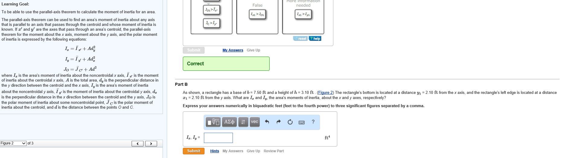 Solved To be able to use the parallel -axis the theorem to | Chegg.com