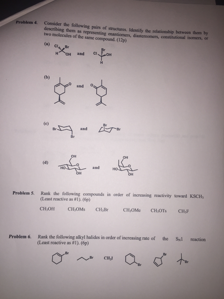Solved Problem 4. Consider the following pairs of | Chegg.com