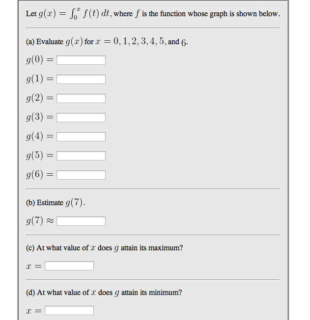 Solved Let , where f is the function whose graph is shown | Chegg.com