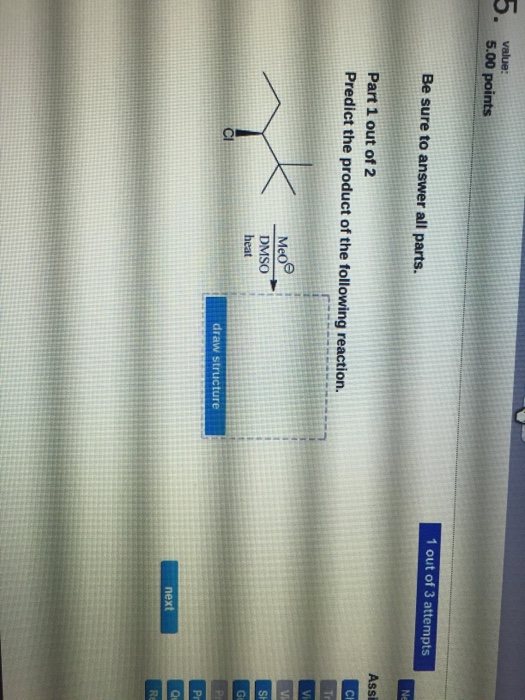 Solved Be sure to answer all parts. Part 1 out of 2 Predict | Chegg.com
