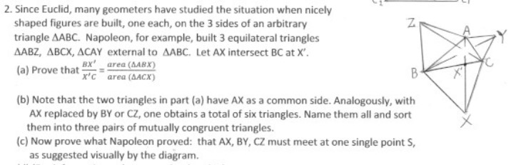 2. Since Euclid, many geometers have studied the | Chegg.com