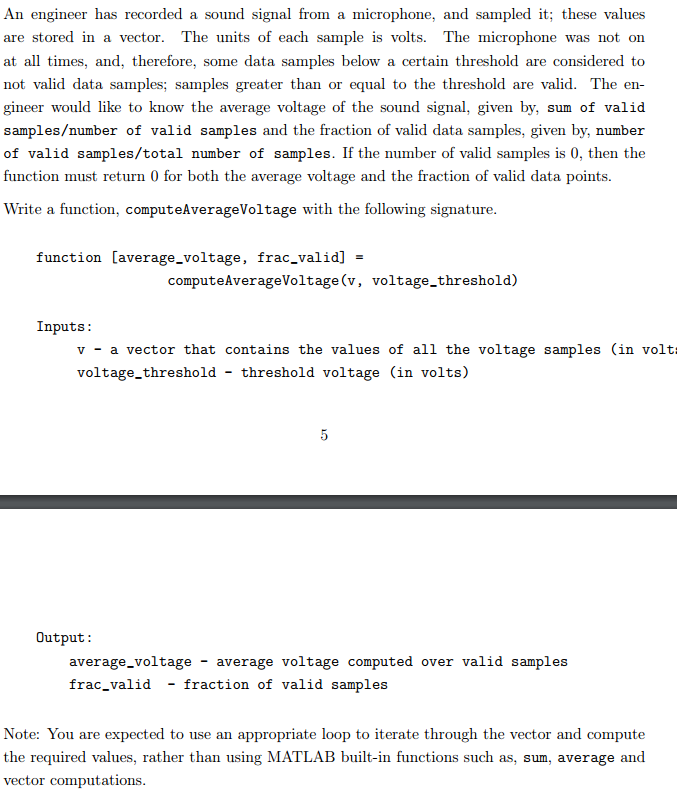 Solved An engineer has recorded a sound signal from a | Chegg.com