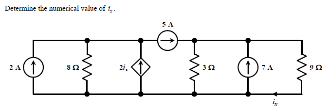 Solved Determine the numerical value of ix. | Chegg.com Solved Determine the numerical value of ix. | Chegg.com