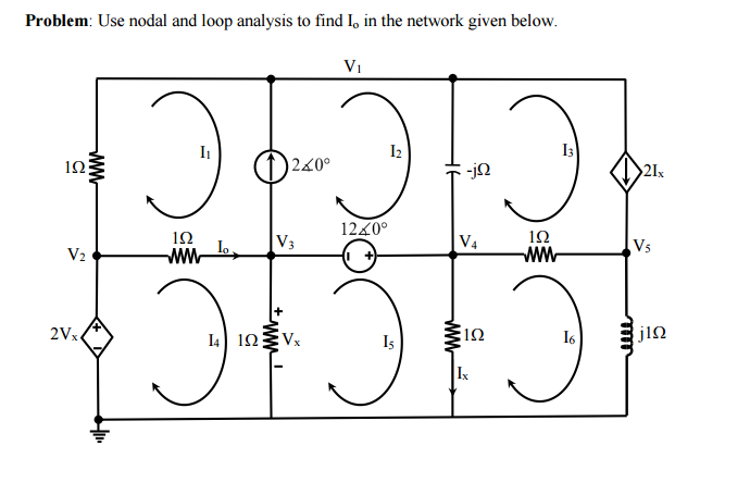 Solved Use nodal and loop analysis to find I_o in the | Chegg.com