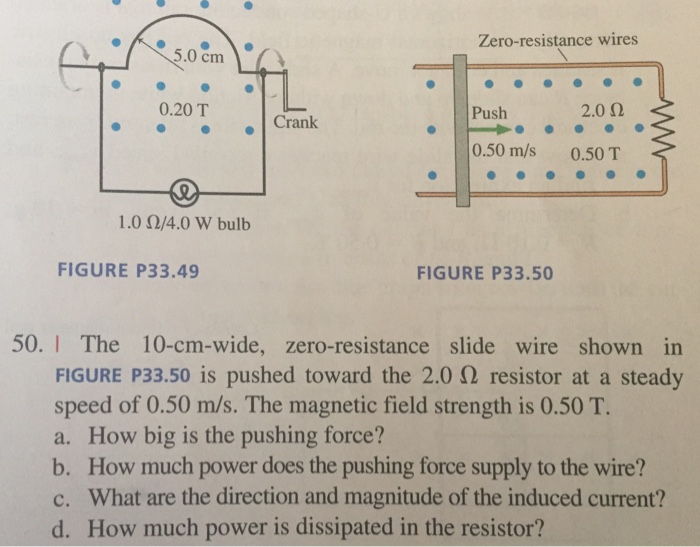 Solved The 10-cm-wide, zero-resistance slide wire shown in | Chegg.com