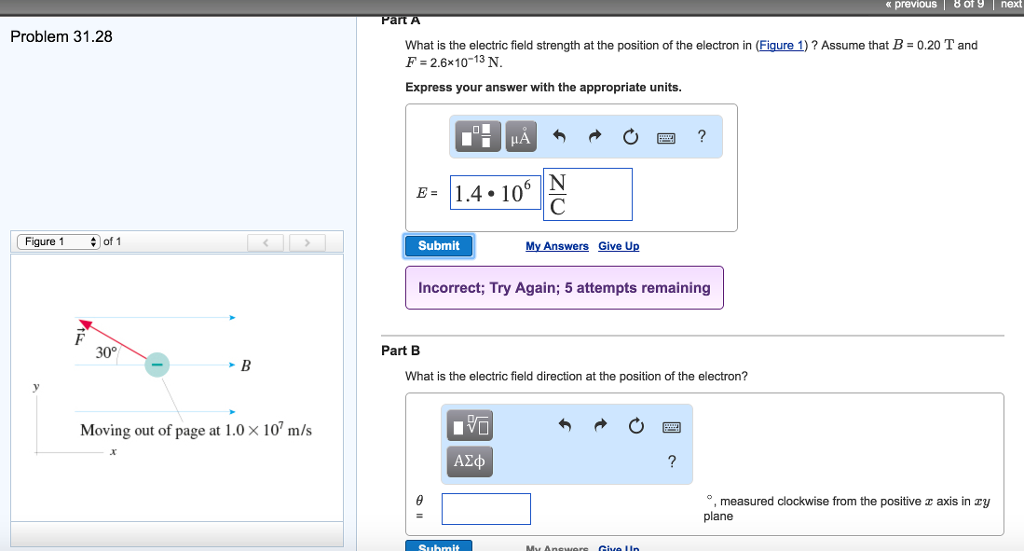 Solved What is the electric field strength at the position | Chegg.com
