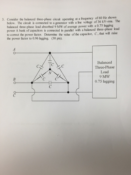 Solved Consider the balanced three-phase circuit operating | Chegg.com