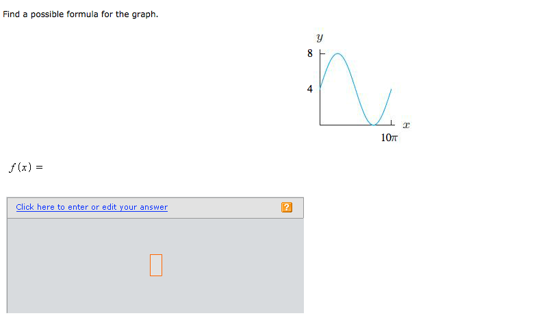 Solved Find a possible formula for the graph. f(x) = | Chegg.com