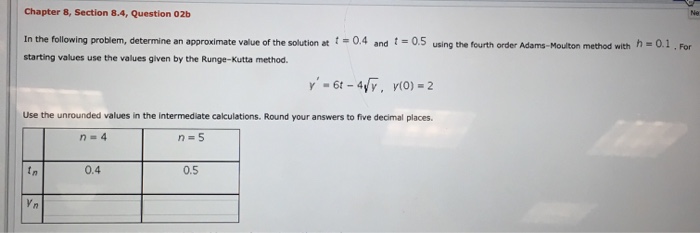 Solved Chapter 8, Section 8.5, Question o6c Determine | Chegg.com