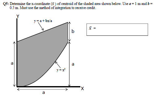 Determine the x-coordinate (x ) of centroid of the | Chegg.com