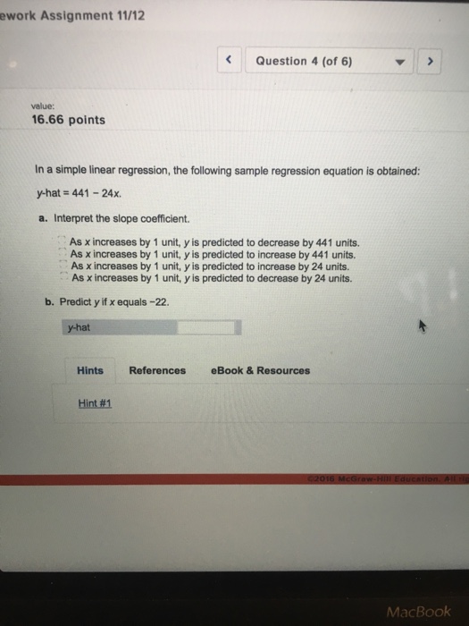 Solved In a simple linear regression, the following sample | Chegg.com