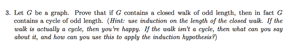 Solved 3. Let G be a graph. Prove that if G contains a | Chegg.com