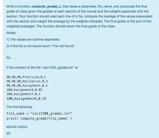 Solved Write a function, compute gradef...), that takes a | Chegg.com Solved Write a function, compute gradef...), that takes a | Chegg.com