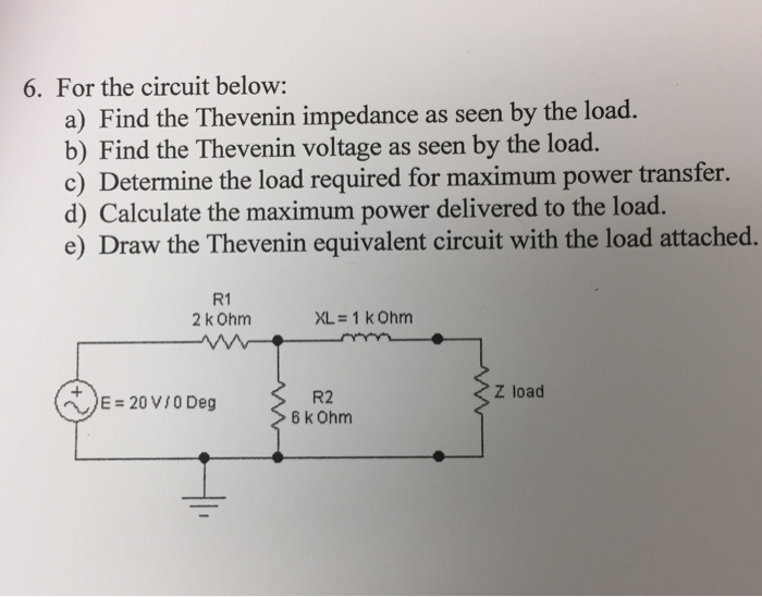 Solved For the circuit below: a) Find the Thevenin | Chegg.com