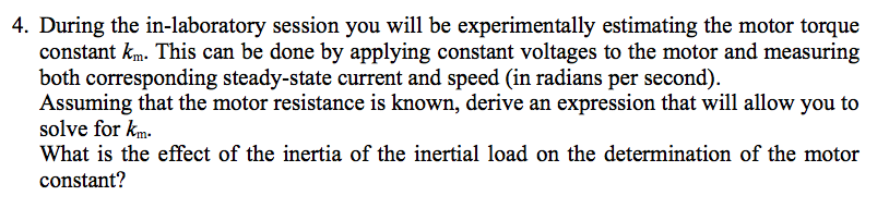 Solved The DCMCT motor, inertial load, power amplifier, | Chegg.com