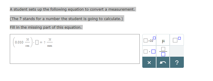 Solved A student sets up the following equation to convert a | Chegg.com
