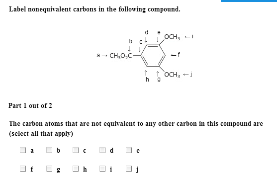 Solved Label nonequivalent carbons in the following | Chegg.com