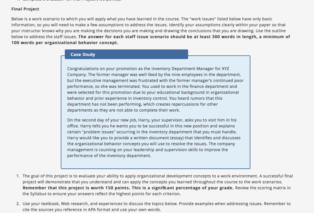 Solved MGT175. Please help edit and revise. Assignment is | Chegg.com