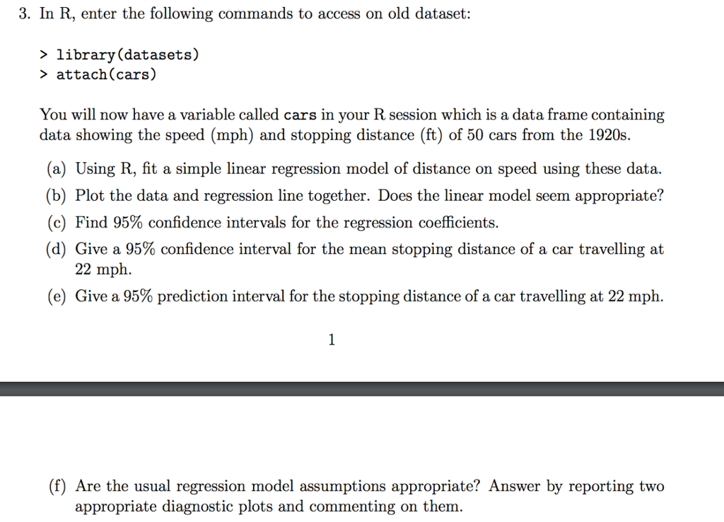 Solved In R, enter the following commands to access on old | Chegg.com
