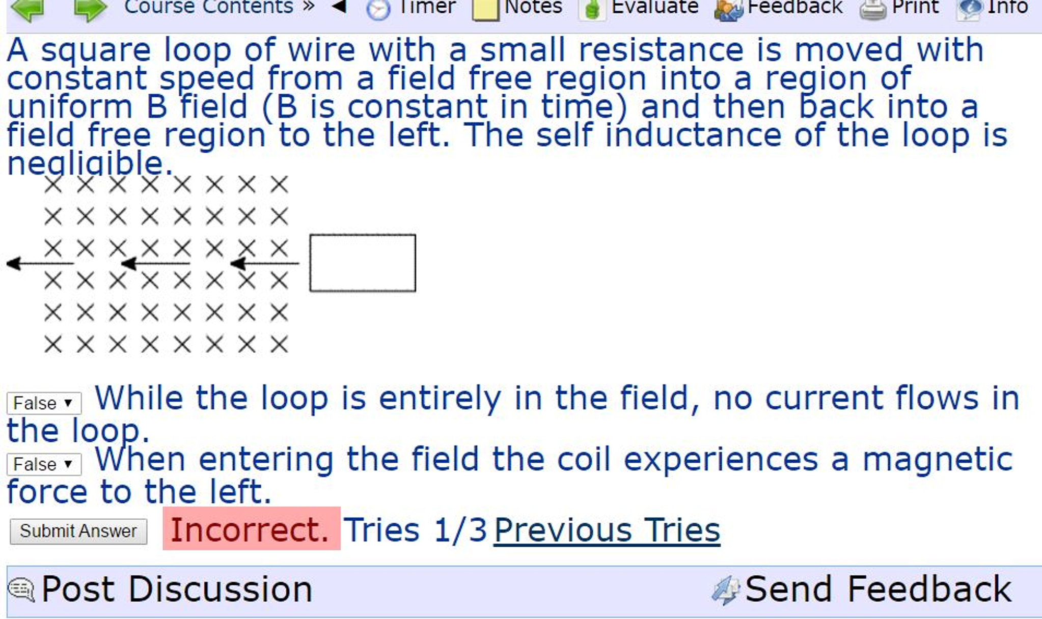 Solved A square loop of wire with a small resistance is | Chegg.com