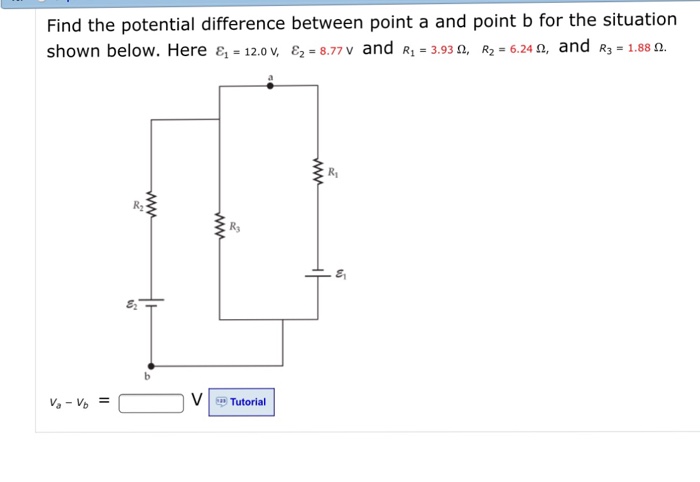 Solved Find the potential difference between point a and | Chegg.com