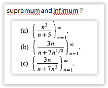 Solved supremum and infimum? 3n | Chegg.com
