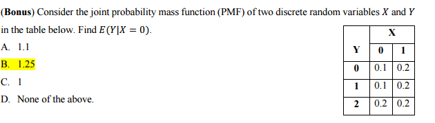 Solved Consider the joint probability mass function (PMF)of | Chegg.com