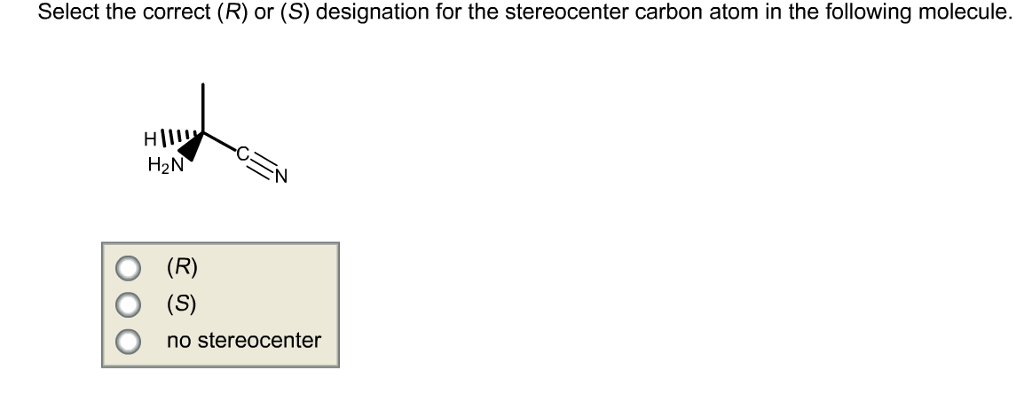 Solved Select the correct (R) or (S) designation for the | Chegg.com
