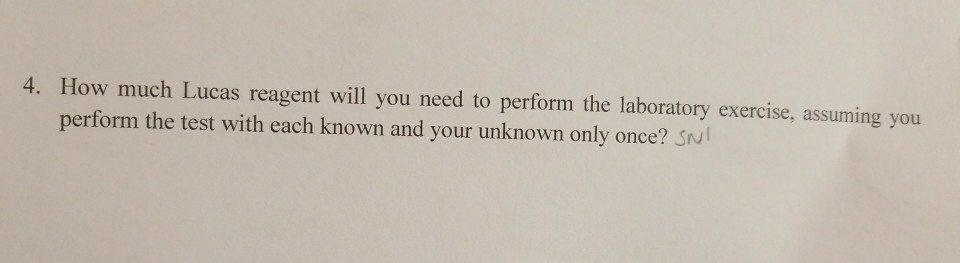 Solved perform the test with each known and your unknown | Chegg.com