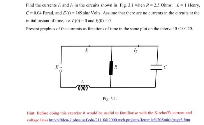 Solved Find the currents I_1 and I_2 in the circuits shown | Chegg.com