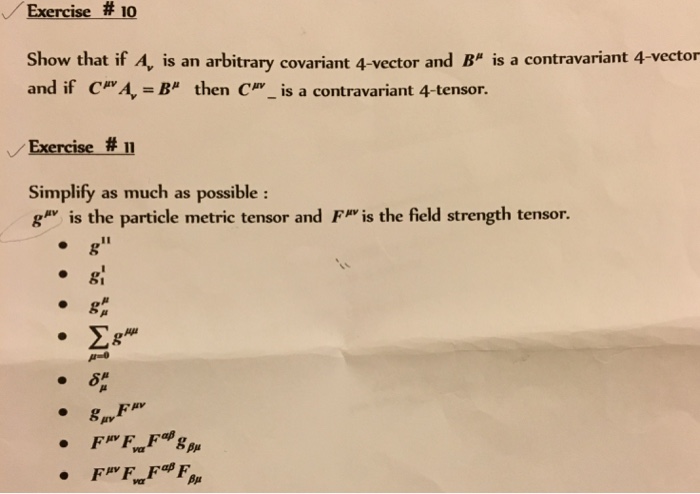 Solved Show that if A_v is an arbitrary covariant 4-vcctor | Chegg.com