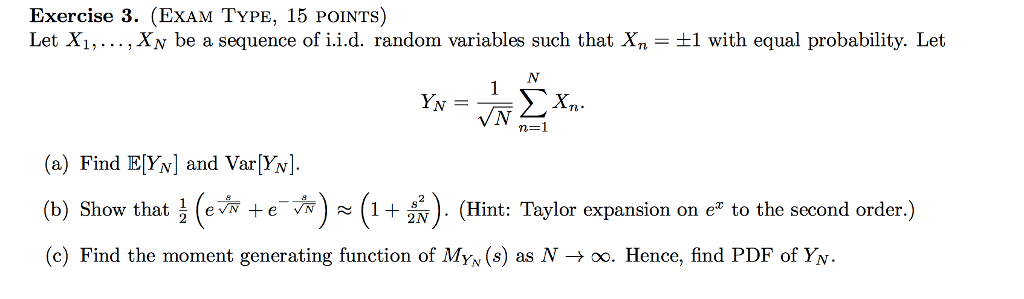 Solved Let X_1, ..., X_N be a sequence of i.i.d. random | Chegg.com