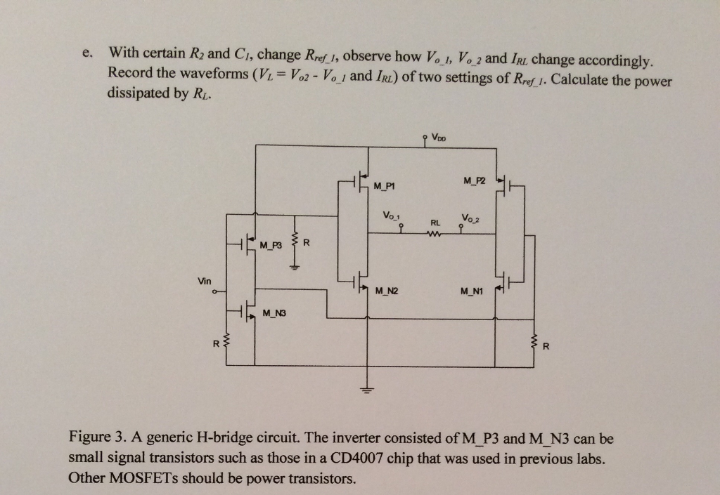 2) H-Bridge driver a. Construct the circuit in Figure | Chegg.com
