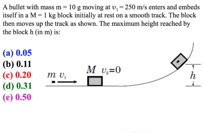 Solved A block with mass 2m moving with a speed v collides | Chegg.com