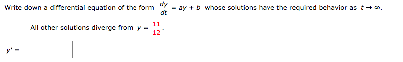 Solved write down a differential equation of the form ay-ay | Chegg.com
