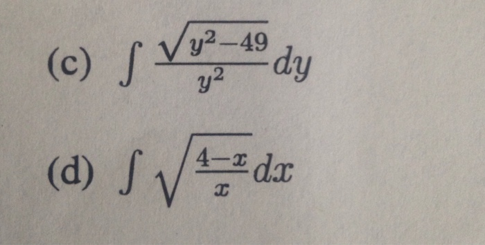 Solved Solve using trigonometric substitution? Integral | Chegg.com